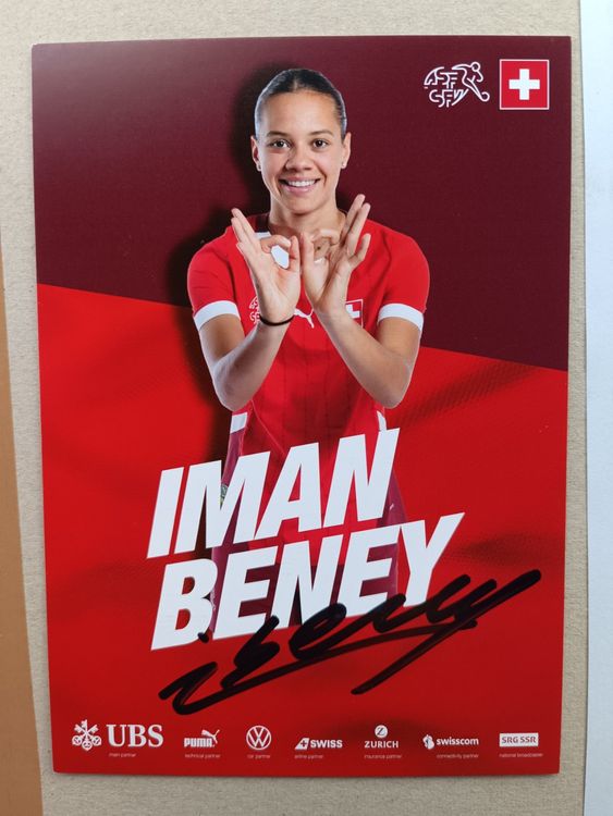 Iman Beney - handsignierte SFV Autogrammkarte (Gebraucht) in Menziken ...