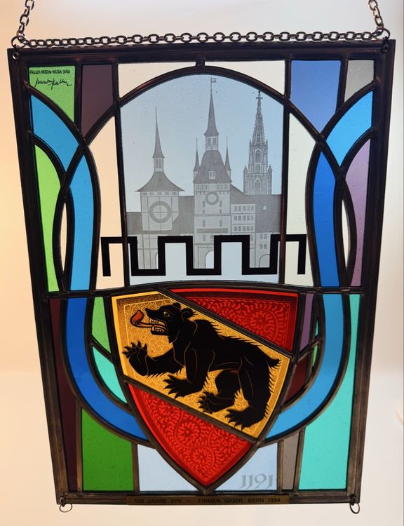 Seltenes Glasbild Martin Halter Bern – 100 Jahre ZFV 224/800 (Neu und ...