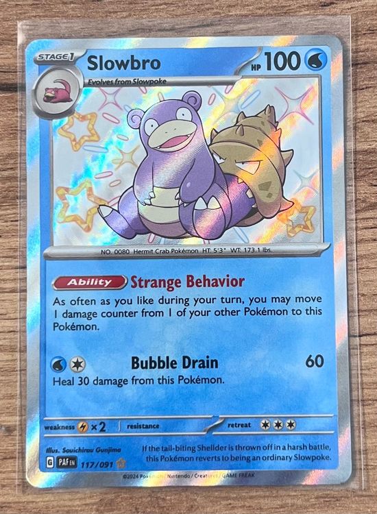 Slowbro BABY SHINY Pokemon Paldean Fates PAF 117/091 (Gebraucht) in für ...
