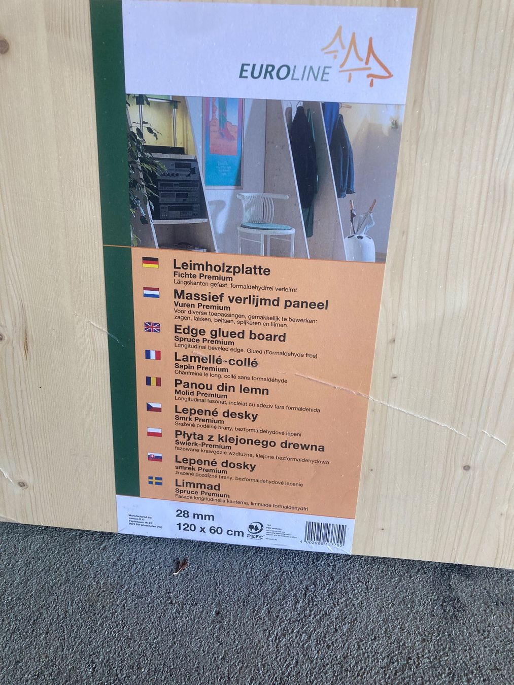 Leimholzplatten Fichte, 2 Stk. Neu, 120 x 60 x 2.8 cm (Neu und ...