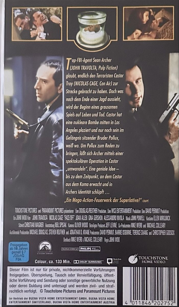 Face/Off - Im Körper des Feindes - VHS - Top Zustand! (Gebraucht) in ...
