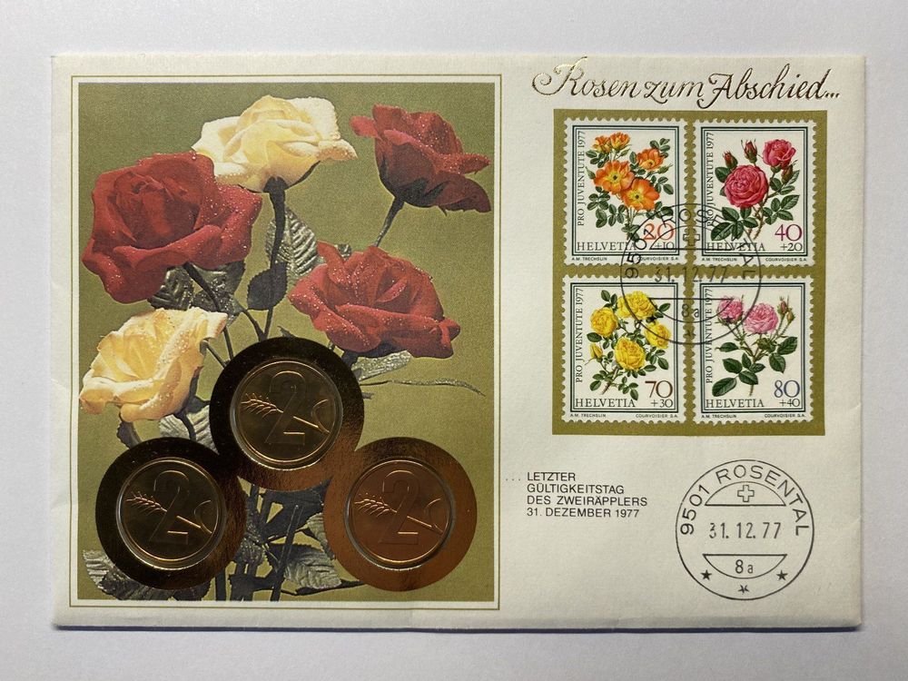 FDC PJ Rosen Zum Abschied 1977 (Ortsn.) (Neu (gemäss Beschreibung)) in ...