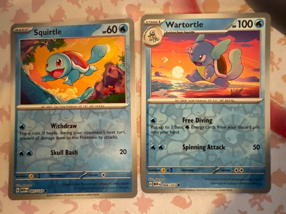 Pokemon 151 Squirtle Wartortle Reverse Holo (Nuovo (secondo la ...