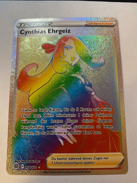 Pokemonkarte Cynthias Ehrgeiz Rainbow (Neu (gemäss Beschreibung)) in ...
