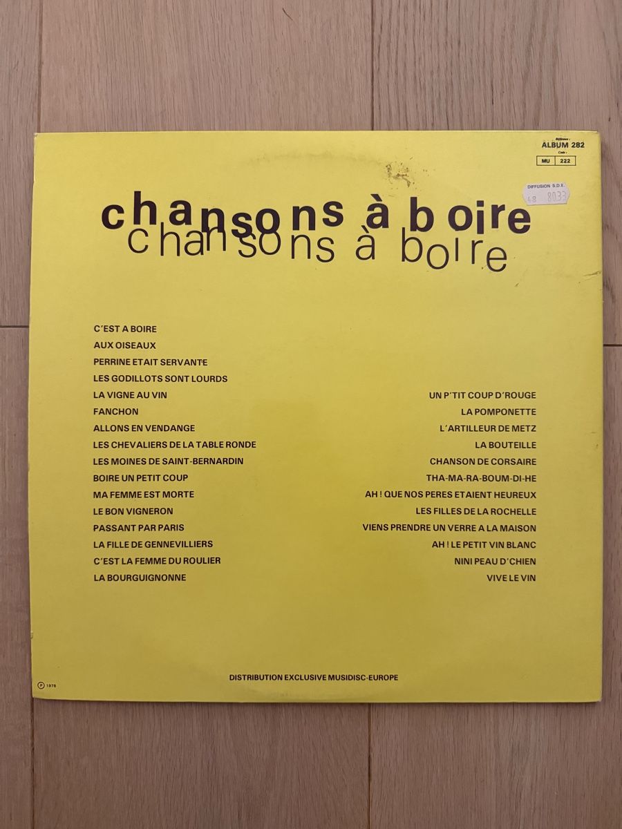 Chansons à boire: Rare album vinyle festif d'hiver! (D'occasion) à ...