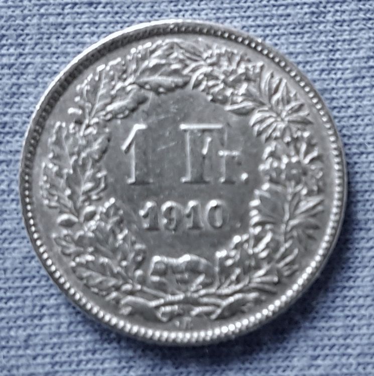 1 Franken 1910 uralte sehr rare Silbermünze ab nur 1 Fr !!! (Gebraucht) in Camignolo für CHF 2 ...