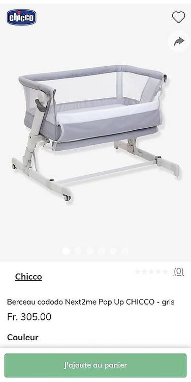 Cododo Chicco next to me pop up (D'occasion) à Versoix pour CHF 70 ...