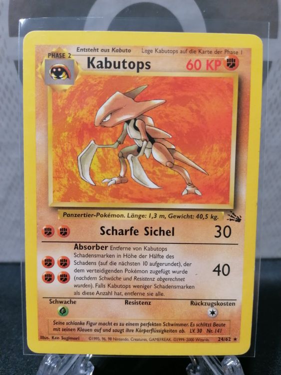 KABUTOPS FOSSIL 1999 POKEMON KARTE (Gebraucht) in Uerzlikon für CHF 2 – mit Lieferung auf ...