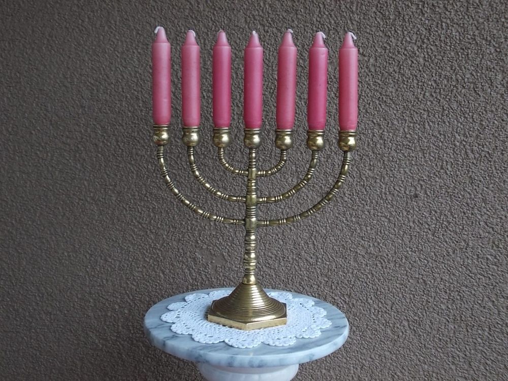 Alter original jüdischer David Bronze Kerzenständer *MENORA* (Gebraucht ...