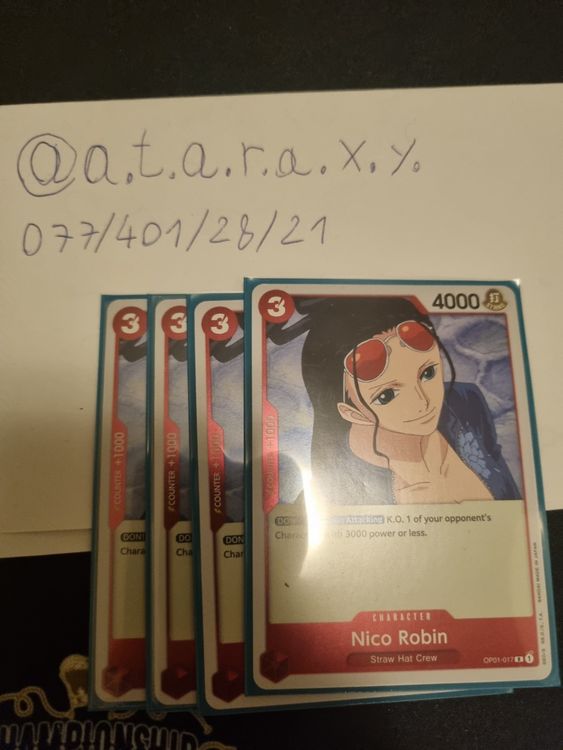 One Piece Card Game OP01-017 Playset of Nico Robin (Neu (gemäss ...