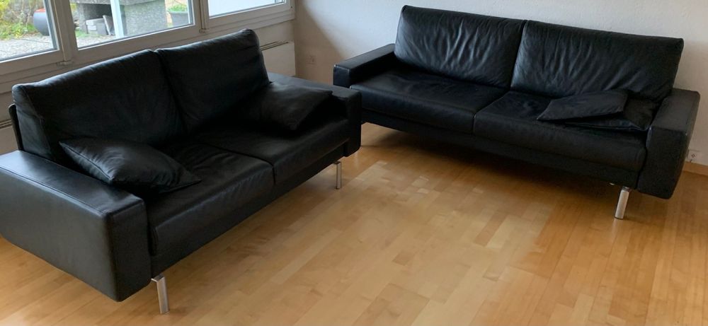 Leder Sofa, 2er & 3er (Gebraucht) in Hüniken für CHF 249 – nur Abholung auf Ricardo kaufen