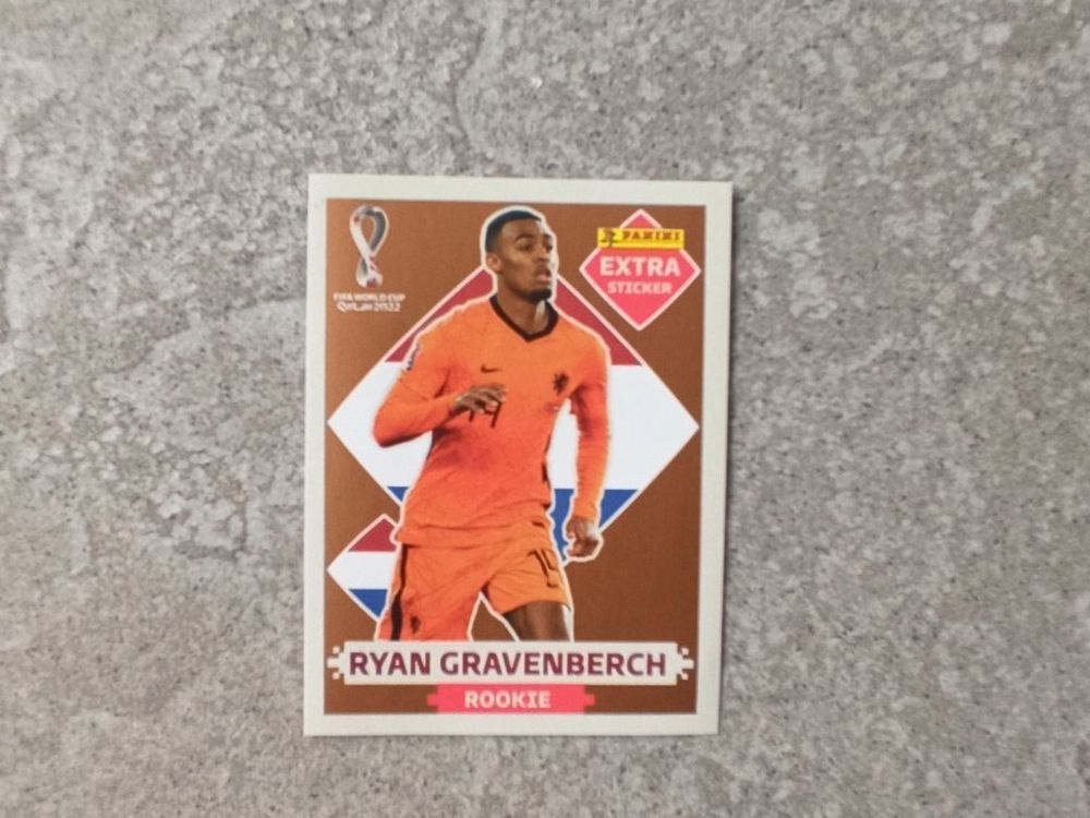 Panini WM 2022 Extra Sticker, Ryan Gravenberch (Bronze) (Neu (gemäss Beschreibung)) in ...