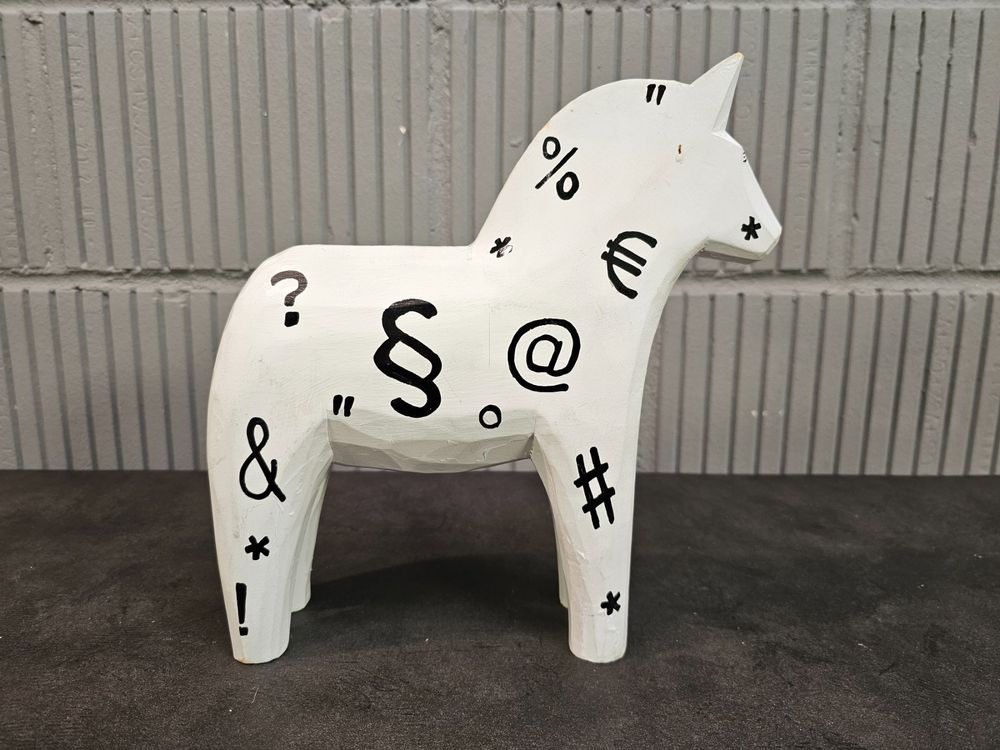 IKEA Classic Dala Pferd, Holzross Dekofigur Dalapferd weiss (Gebraucht ...