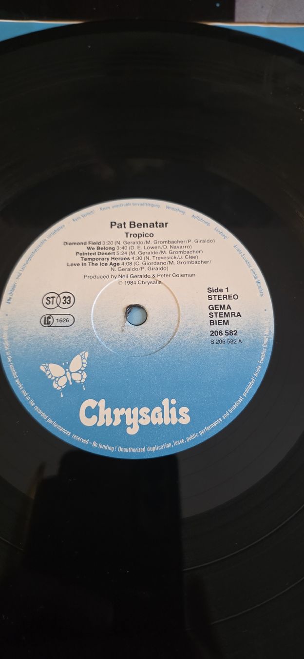 Pat Benatar - Tropico 1984 Vg,Vg (D'occasion) à Yvonand pour CHF 10 ...