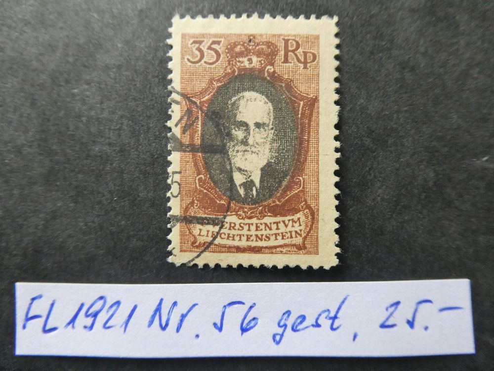 FL 1921 Nr. 56 gestempelt (Gebraucht) in Lausen für CHF 4.5 – mit Lieferung auf Ricardo kaufen