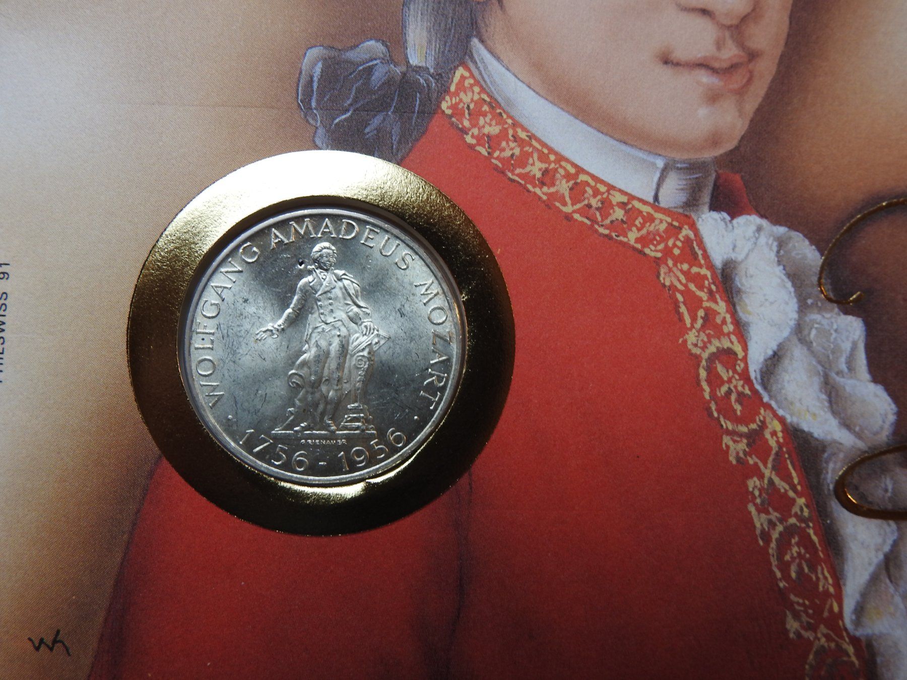 Numisbrief - W. A. Mozart mit 25 Schilling Silber ! (Gebraucht) in Rain ...