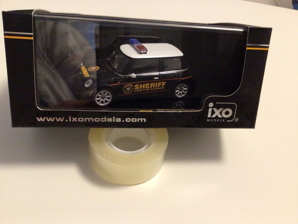 Mini Cooper Modellauto Sheriff USA Polizei 1:43 IXO (d46) (Gebraucht ...