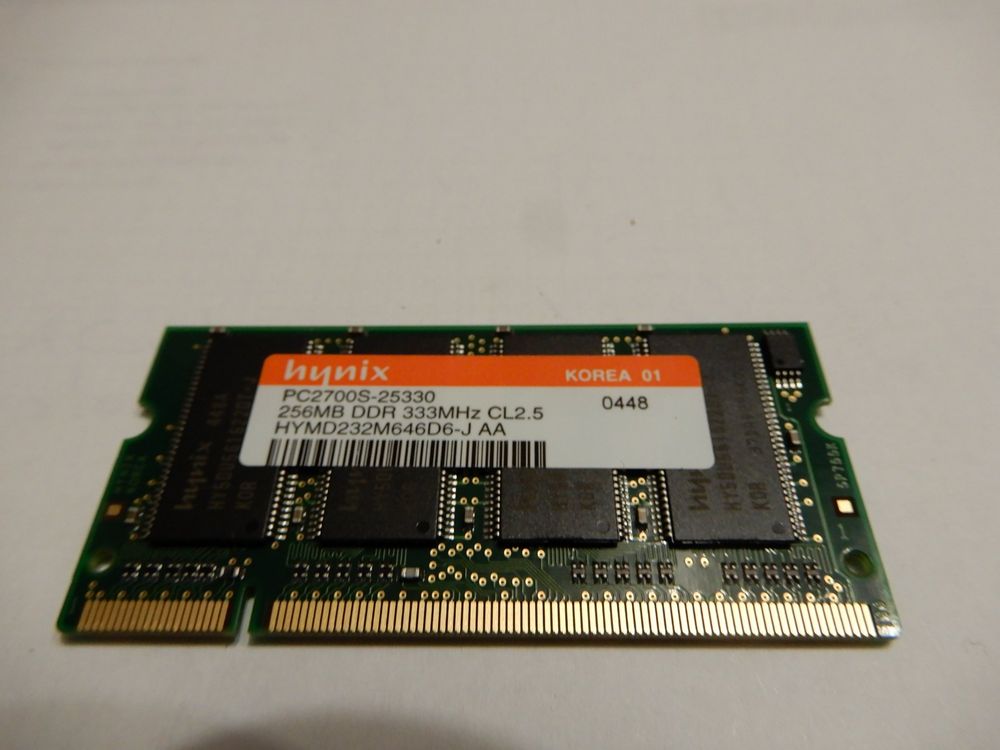256 DDR 333MHz CL2.Ram zu IBM ThinkPad Laptop PC2700S-25330 (Gebraucht ...