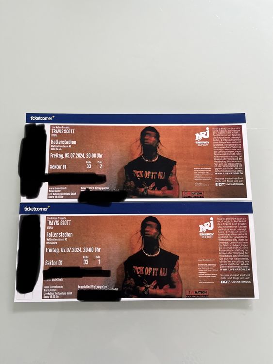 TRAVIS SCOTT Tickets | Kaufen auf Ricardo