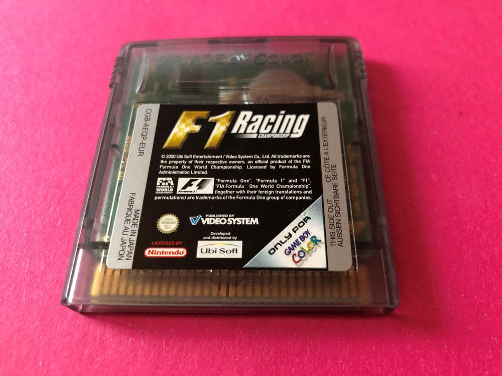 F1 RACING CHAMPIONSHIP SPIEL FÜR NINTENDO GAME BOY COLOR (Gebraucht) in ...