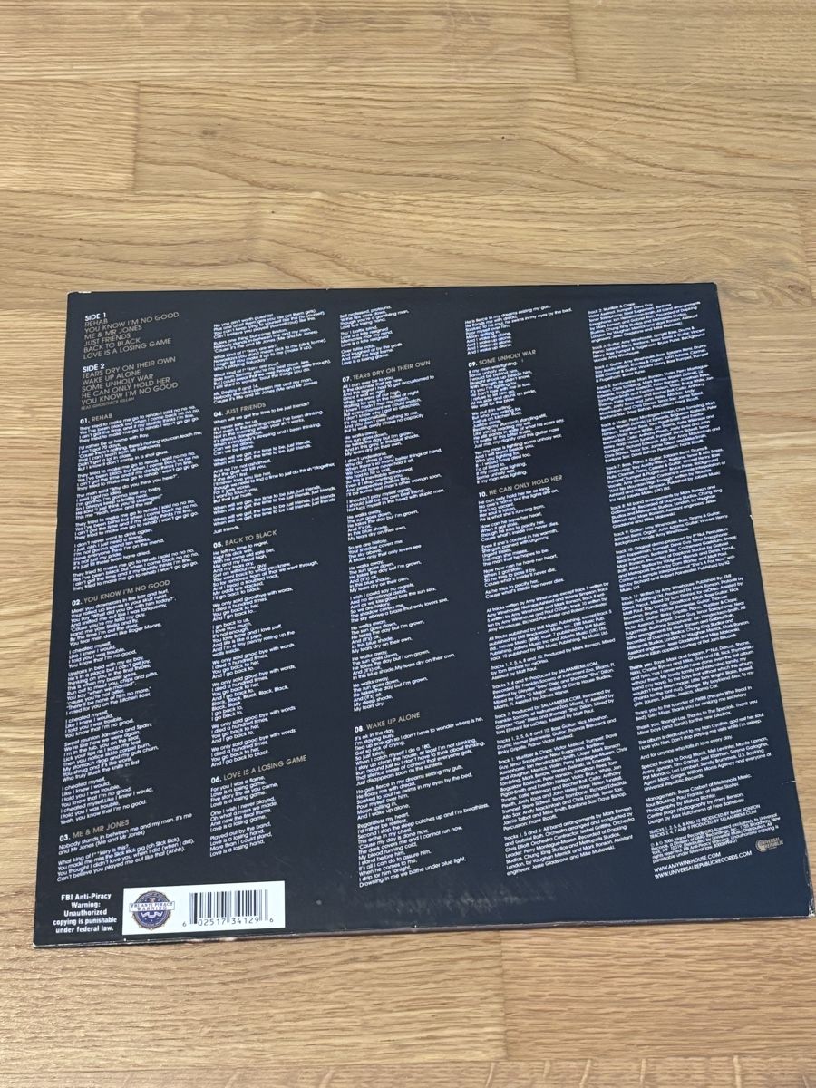 Amy Winehouse - Back to Black - Vinyl Schallplatte, Top! (Gebraucht) in ...