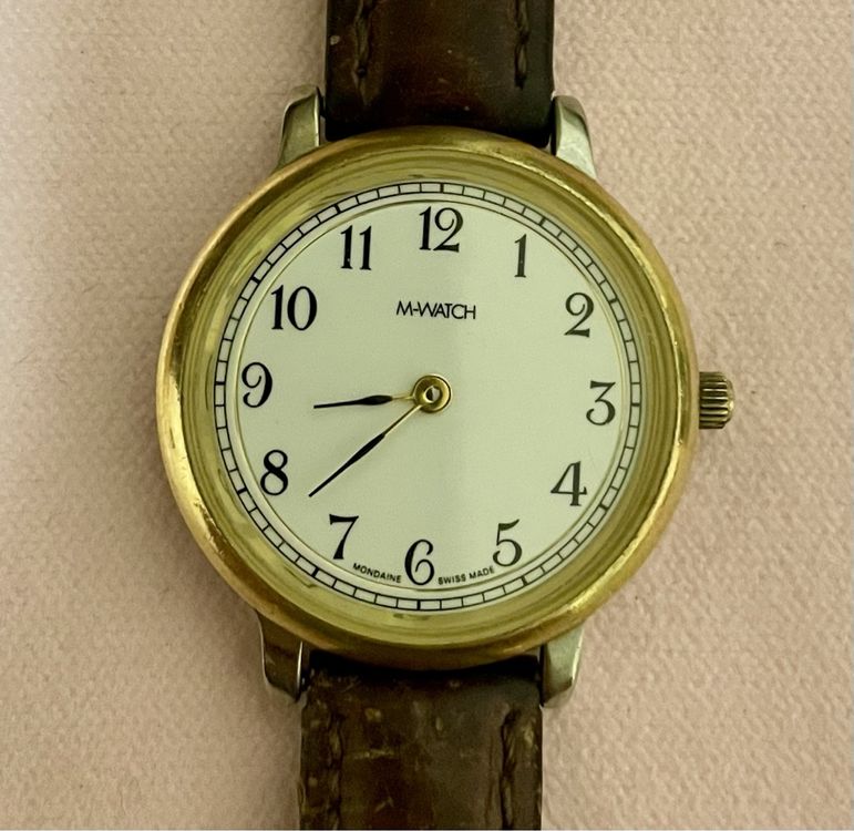 M-Watch Swiss Made fonctionne Vintage Cuir Marron (Gebraucht) in ...