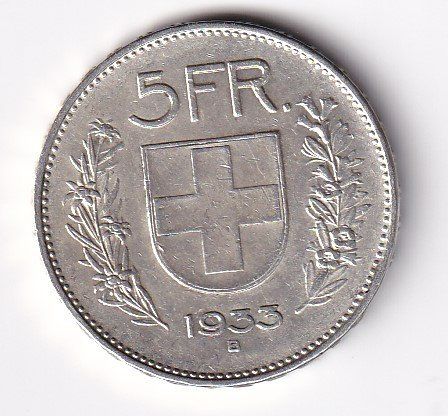 Schweiz 5 Franken 1933 rar (Gebraucht) in Neuchâtel für CHF 8.5 – mit Lieferung auf Ricardo kaufen