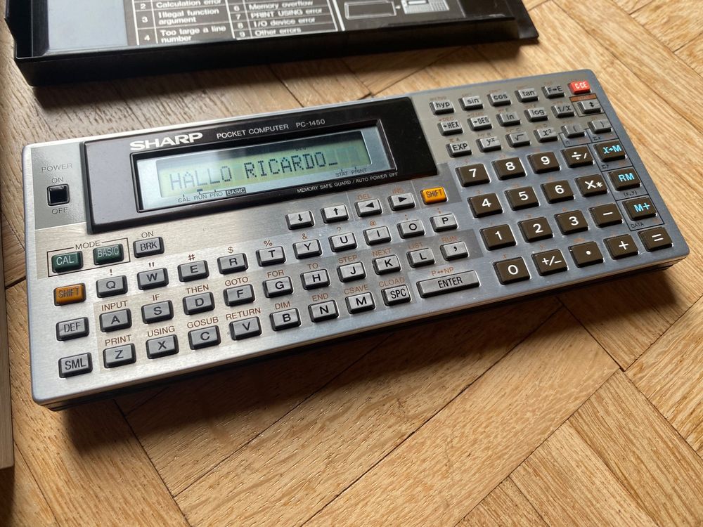 Sharp PC-1450 Pocket Computer aus 1985 (Gebraucht) in Adliswil für CHF 60 – mit Lieferung auf ...