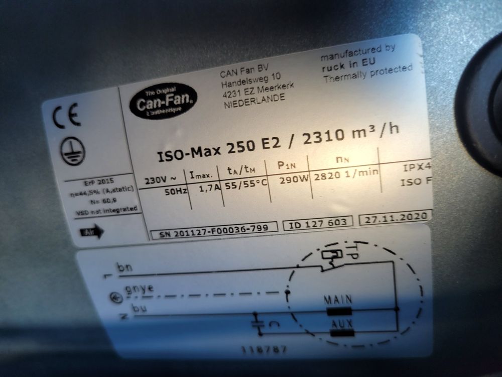 ISO-MAX 250 / 2310 M3/H + SMSCOM HYBRID CONTROLLER 4A MK2 E (Gebraucht ...