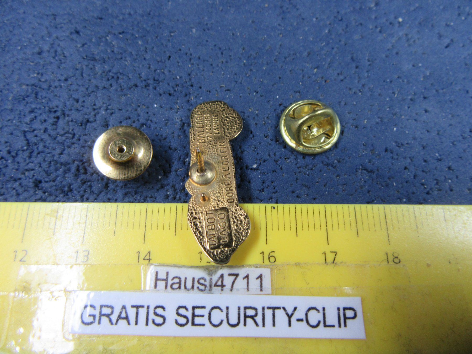 TALBOT LAGO OLDTIMER GP RACING AUTO PIN ENAMEL SECURITY-CLIP (Gebraucht ...