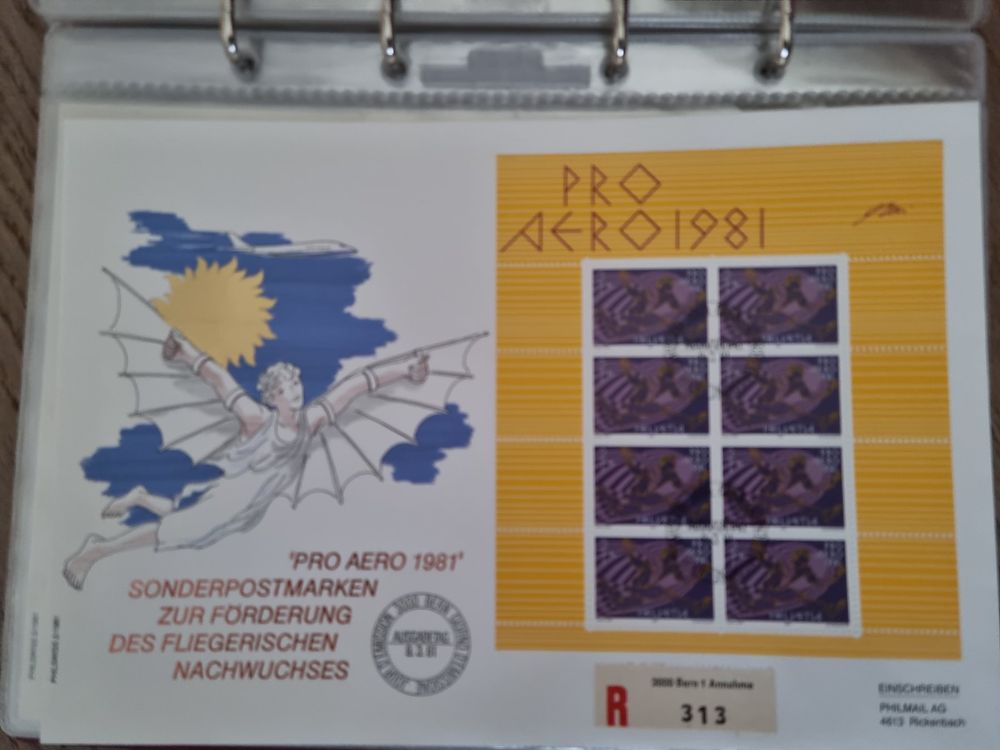 1981 Luxusbrief FDC Block Pro Aero | Kaufen auf Ricardo