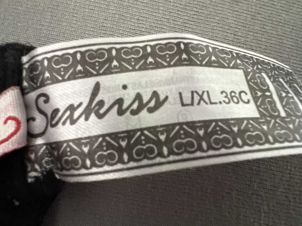 Schwarzes Negligee mit pinker Spitze, NEU (Neu (gemäss Beschreibung ...