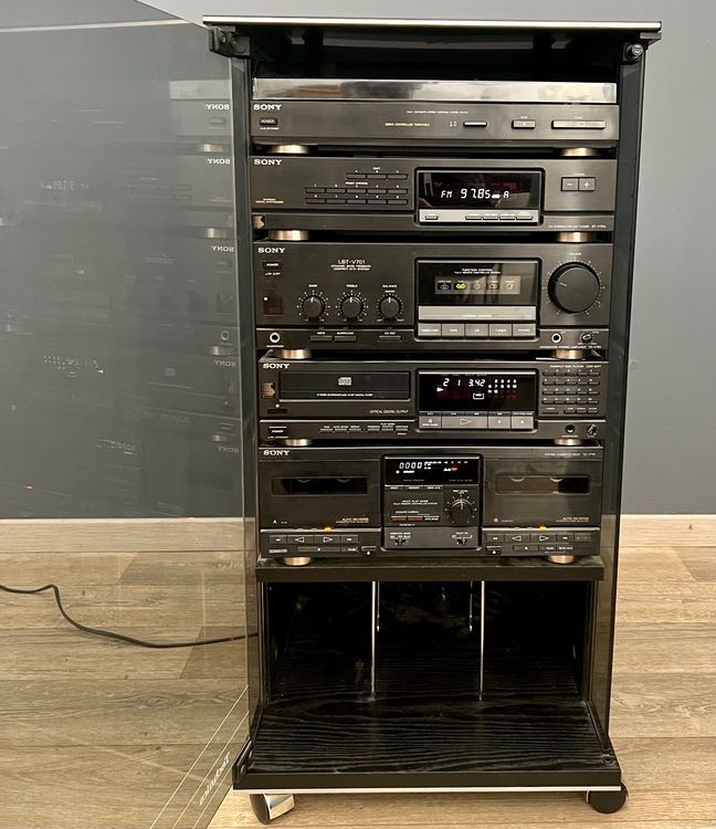 Top Vintage Hi-Fi Stereoanlage mit Hi-Fi Rack Sony (Gebraucht) in ...