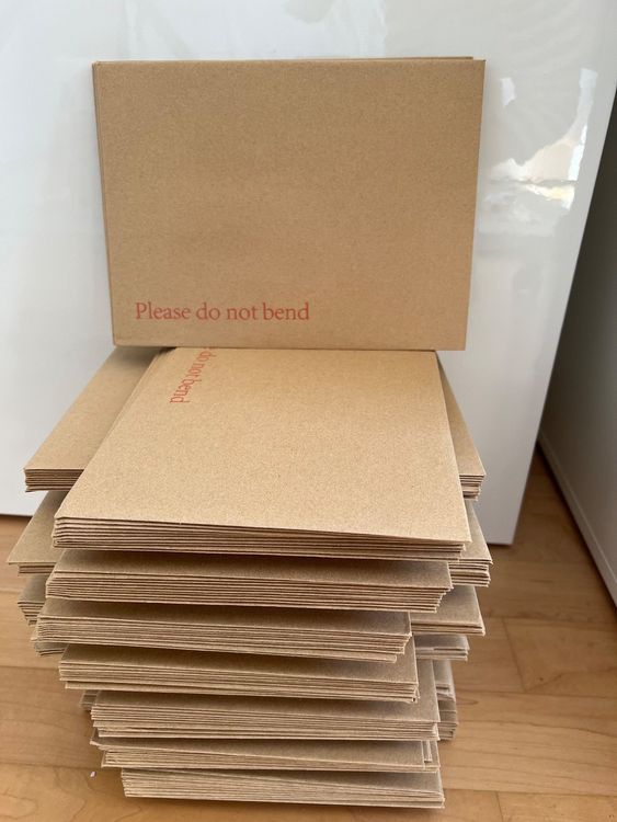 Hardboard backed envelopes “please do not bend” (Neu (gemäss ...
