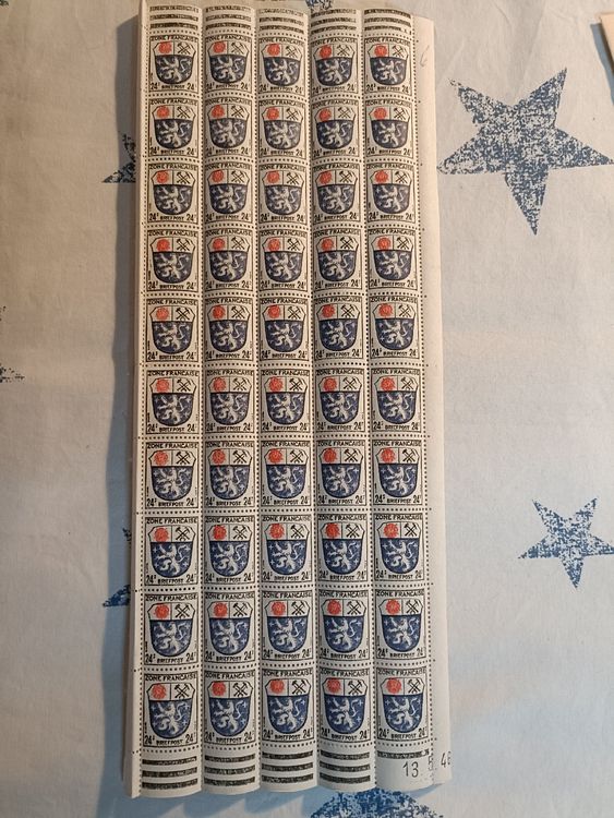 BRIEFMARKEN BOGEN AUS DER FRANZÖSISCHEN ZONE 1946 (Neu (gemäss ...