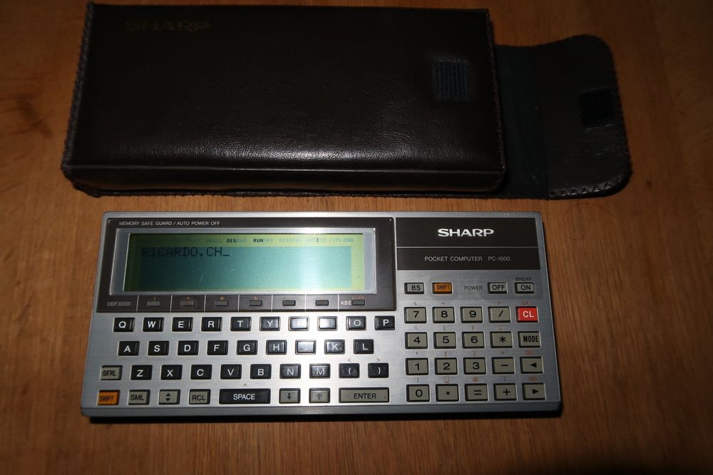GIGA RARITÄT; Pocket Computer SHARP PC-1600 + CE-1600M; Top (Gebraucht ...