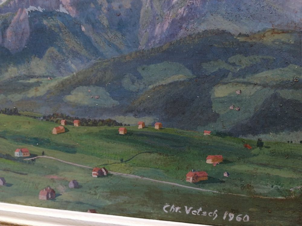 Bauernmalerei Christian Vetsch 1960 Alpstein | Kaufen auf Ricardo