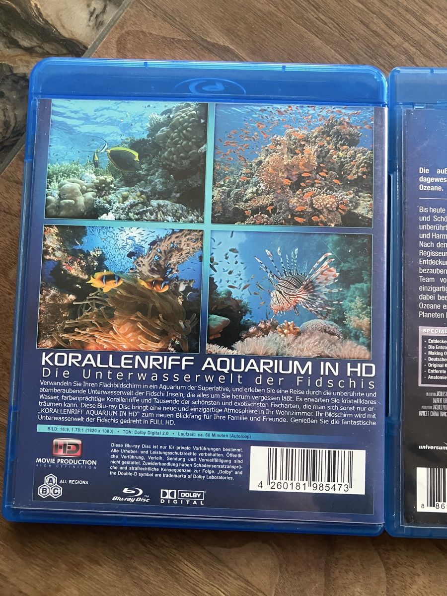 Blu-ray Unsere Ozeane & Korallenriff Aquarium in HD Top! (Gebraucht) in ...