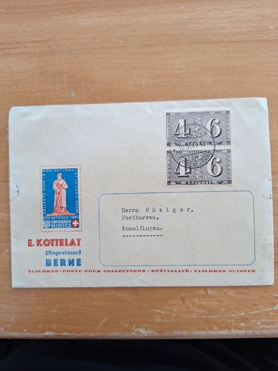 Alte Helvetia Briefmarken mit Poststempel Konolfingen (Gebraucht) in ...