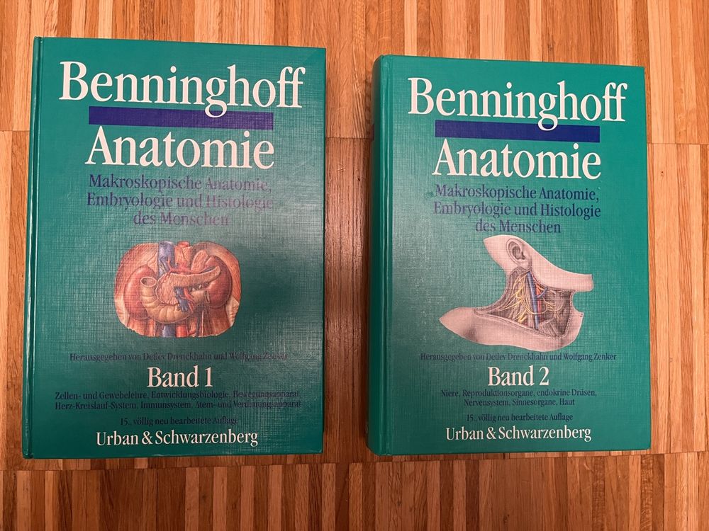 Benninghoff Anatomie Band 1 und 2, 15-te Auflage (Gebraucht) in Zürich ...