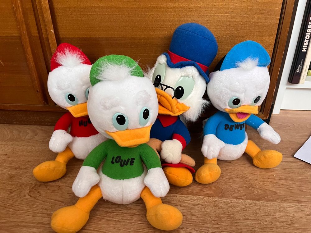 Rare! Lot peluches Disney vintage Picsou, Riri, Fifi, Loulou (Gebraucht ...