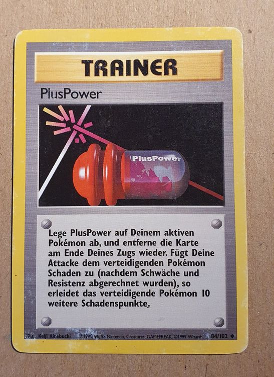 Pokémonkarte Trainer Plus Power 84/102 , DE von 1999 (Gebraucht) in ...