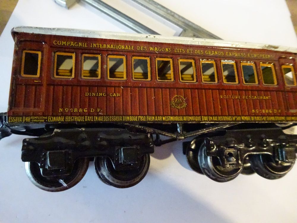 Märklin, Spur 0, 1886 DP, Speisewagen von 1911, TEAK, schön (Gebraucht ...