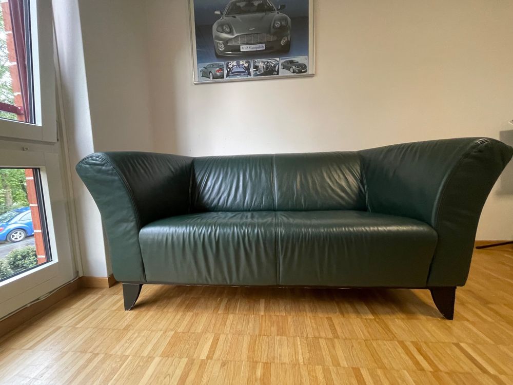 Ikea 2er Ledersofa grün, 24jährig, guter Zustand | Kaufen auf Ricardo