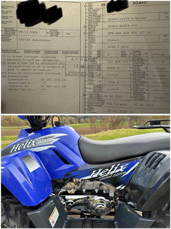 Quad Dinli 150 DL-603 - AB MFK/EXPERTISÉ - 995 KM (Gebraucht) in ...