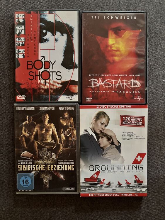 4 DVDs: Bastard, Grounding, Body Shots, Sibirische Erziehung (Gebraucht) in Buchs SG für CHF 1 ...