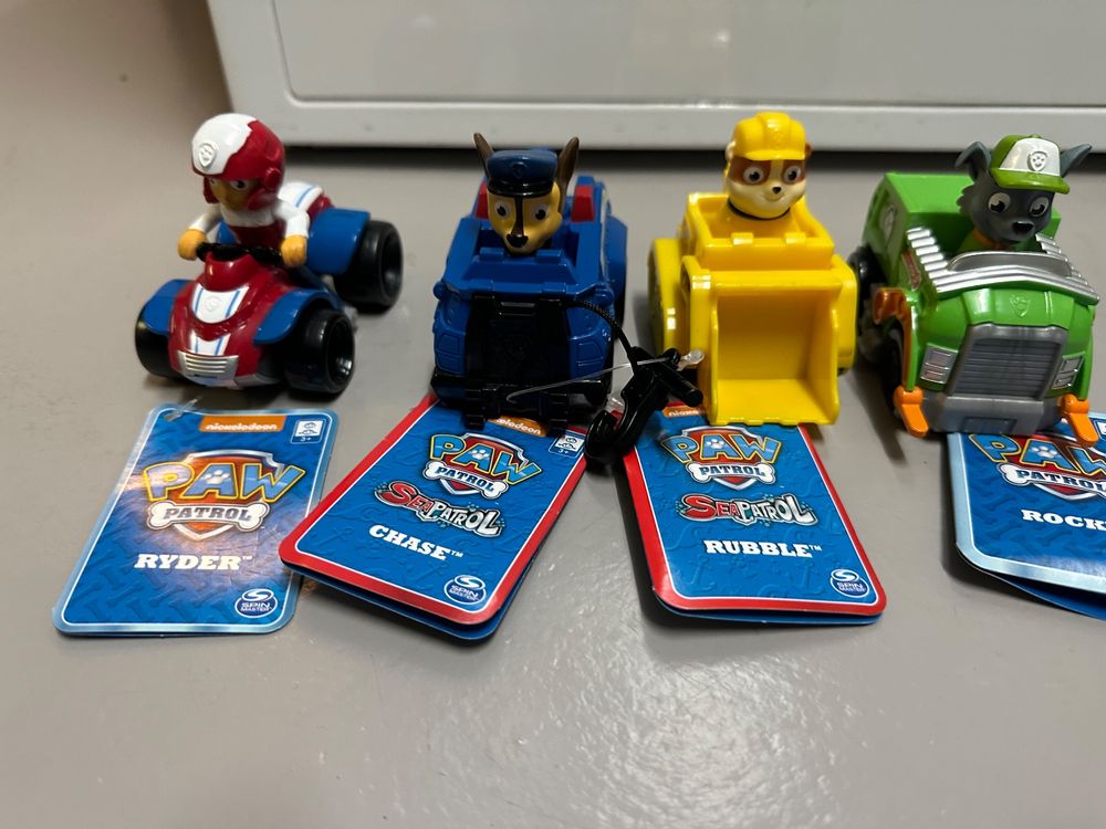 Paw Patrol Mini-Fahrzeuge Ryder, Rubble, Chase, Rocky NEU (Neu und ...