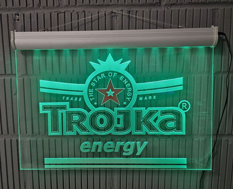 Trojka Energy Leuchtreklame LED Acryl Wechselfarbe Leuchte (Gebraucht ...