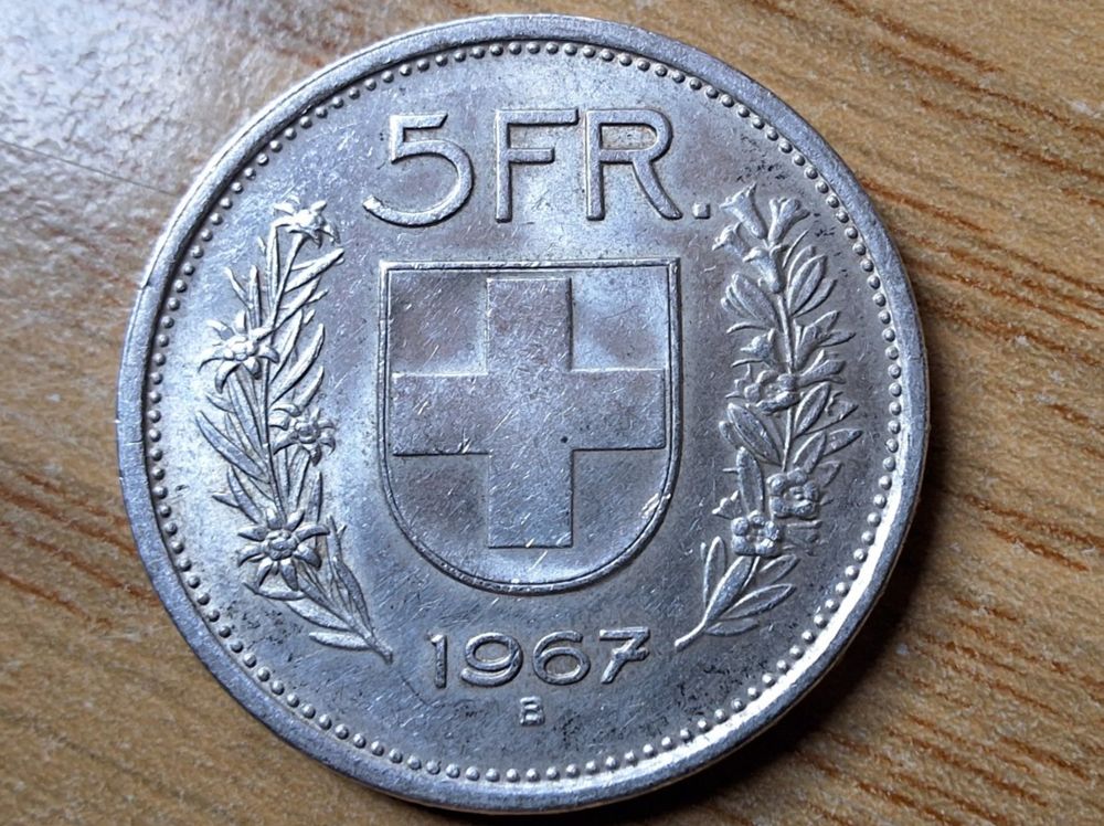 5 Franken 1967 Silber (Gebraucht) in Münchenstein für CHF 9.9 – mit Lieferung auf Ricardo kaufen