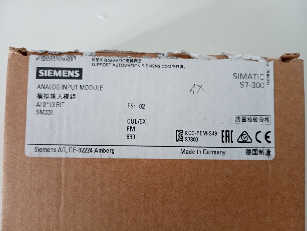 Siemens Simatic S7-300 / SM331 8AI / 6ES7331-1KF02-0AB0 | Acheter sur ...